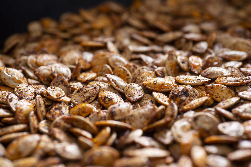 Roasted Pumpkin Seeds with Basil and Jalapeno Sea Salt - THE SAGE